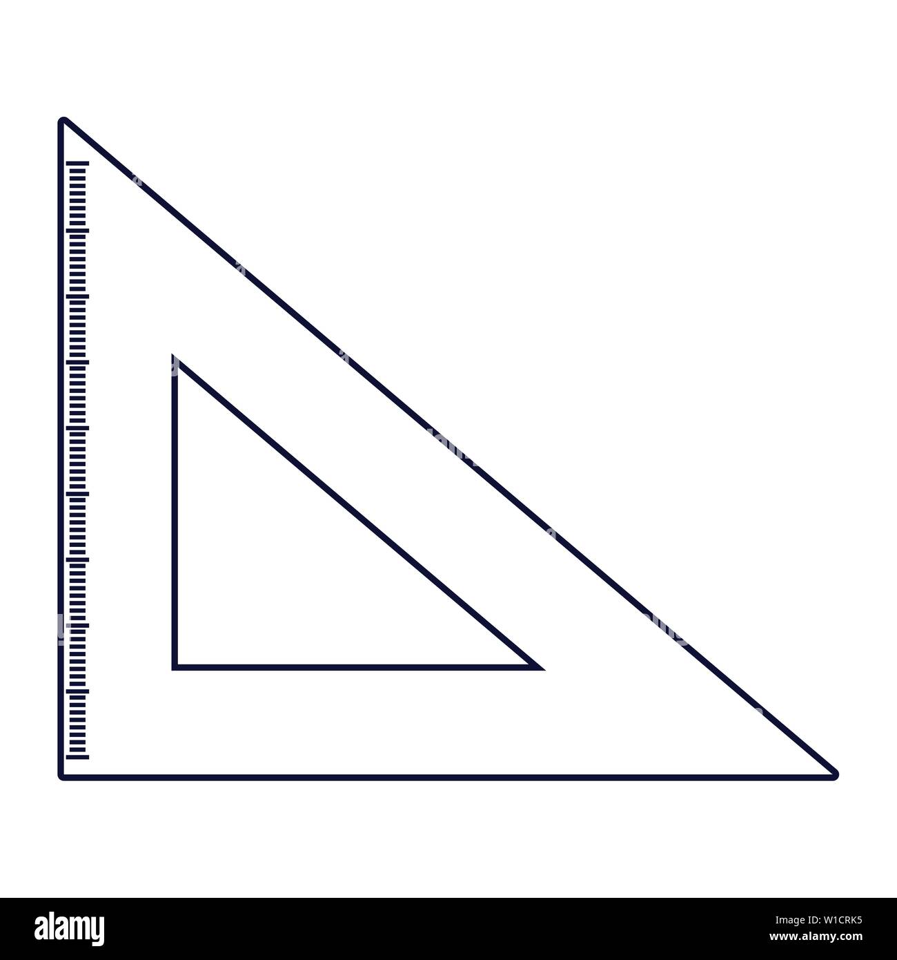 triangle ruler on white background vector illustration Stock Vector ...