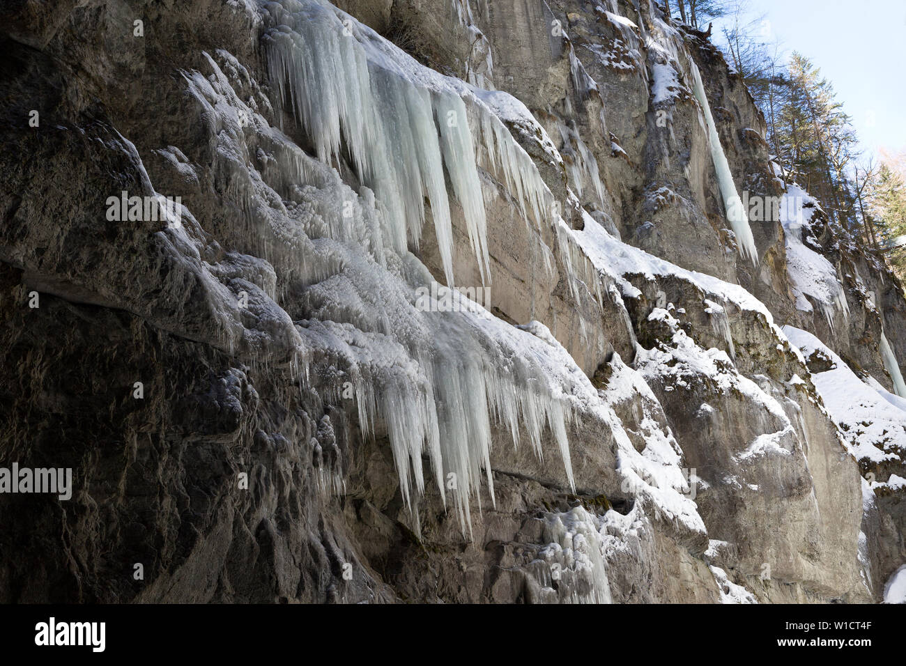 Partnachklamm in Garmisch-Partenkirchen, Bavaria, Germany, in ...