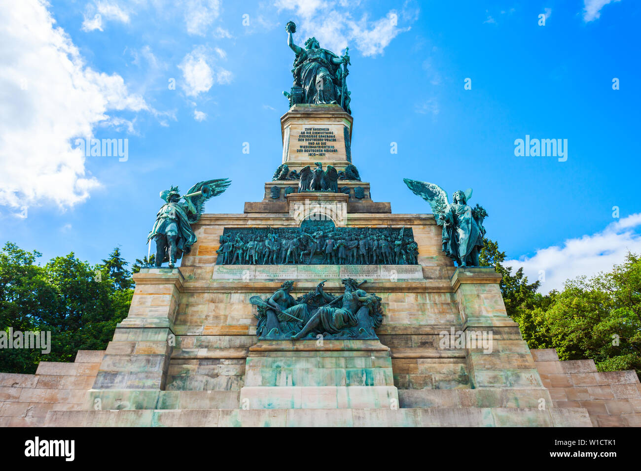 Statue germania niederwalddenkmal niederwald monument hi-res stock ...