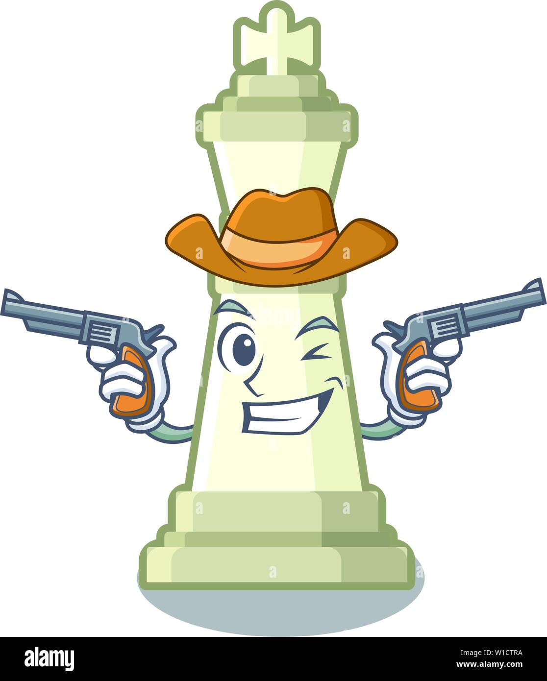Cowboy chess king isolated in the character Stock Vector Image & Art ...