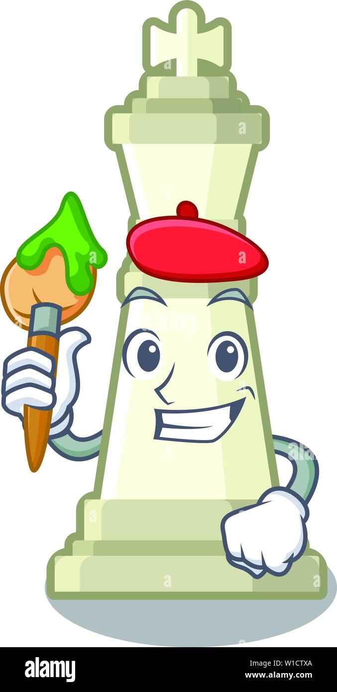 Artist chess king isolated in the character Stock Vector Image & Art ...