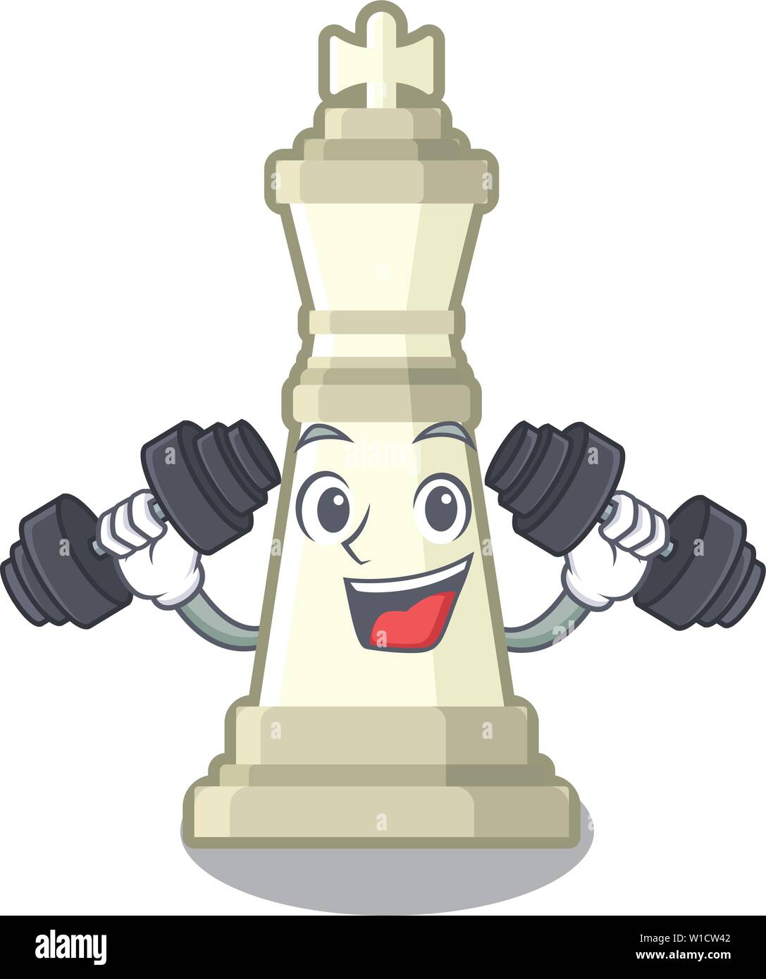 Fitness chess king isolated in the character Stock Vector Image & Art ...