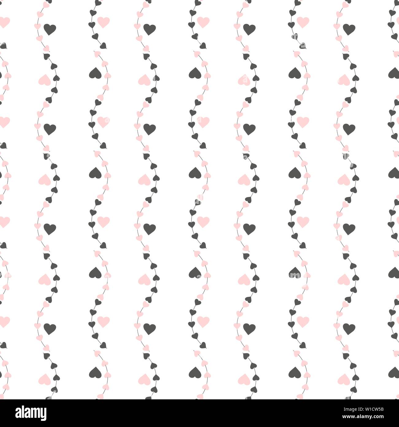 Vector seamless pattern with hearts. Repeating geometric tiles with ...