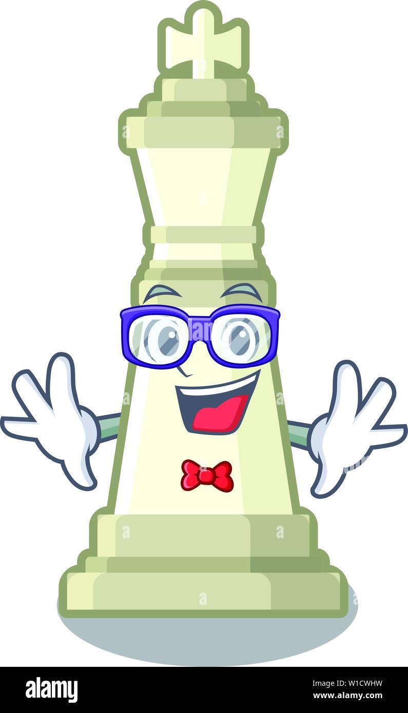 Geek chess king on a the mascot Stock Vector Image & Art - Alamy