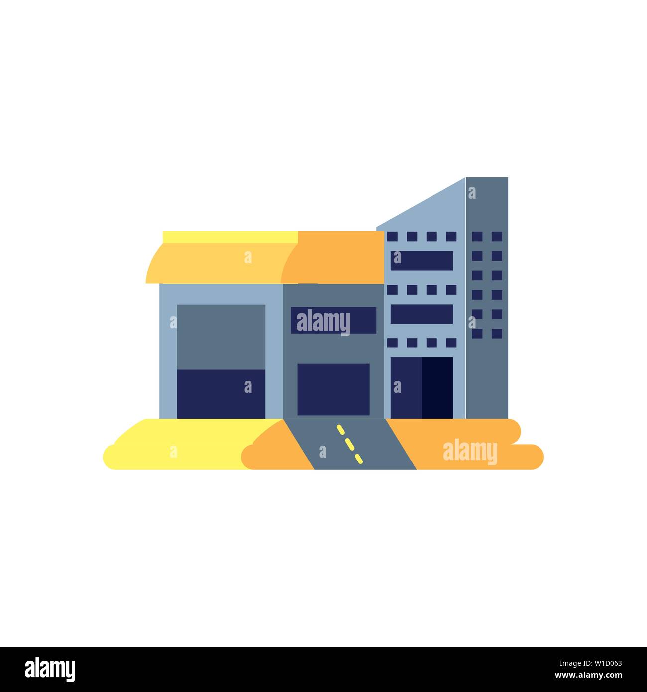 warehouse building structure isolated icon vector illustration design ...