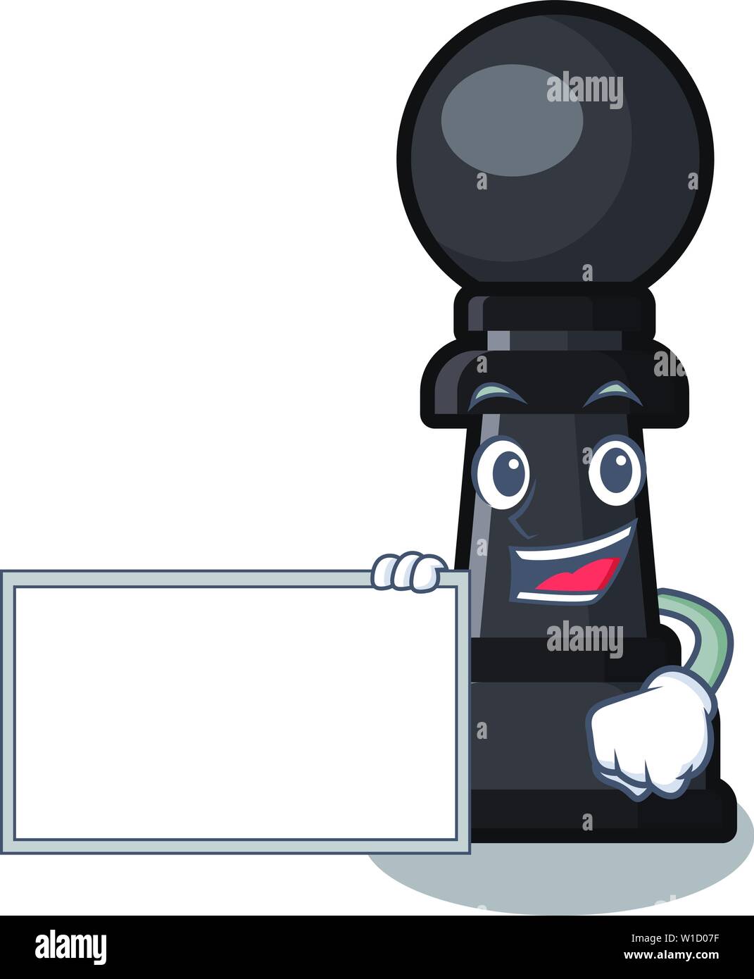 With board chess pawn isolated with the cartoon Stock Vector Image ...