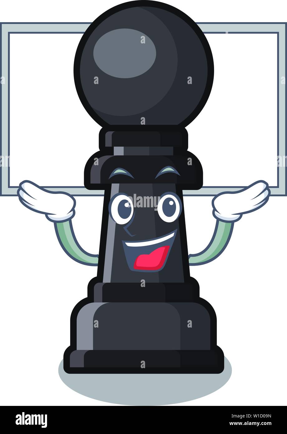 Up board chess pawn isolated with the cartoon Stock Vector Image & Art ...