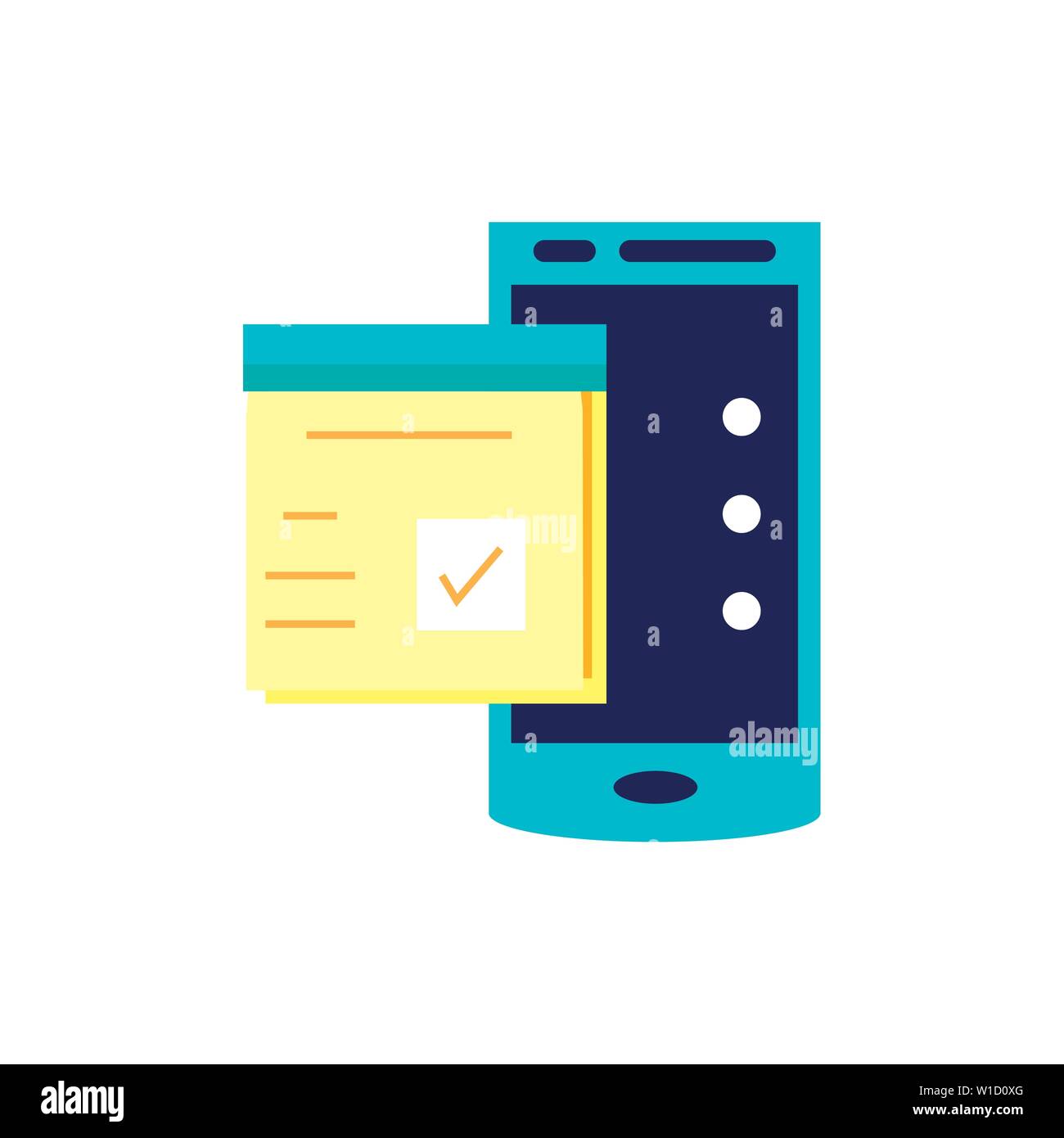 smartphone mobile device with checklist vector illustration design ...