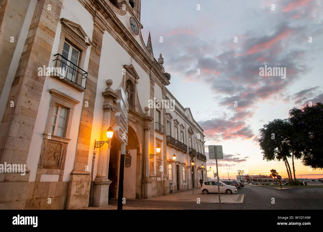 Main entrance to historical downtown of Faro city, Portugal Stock Photo ...