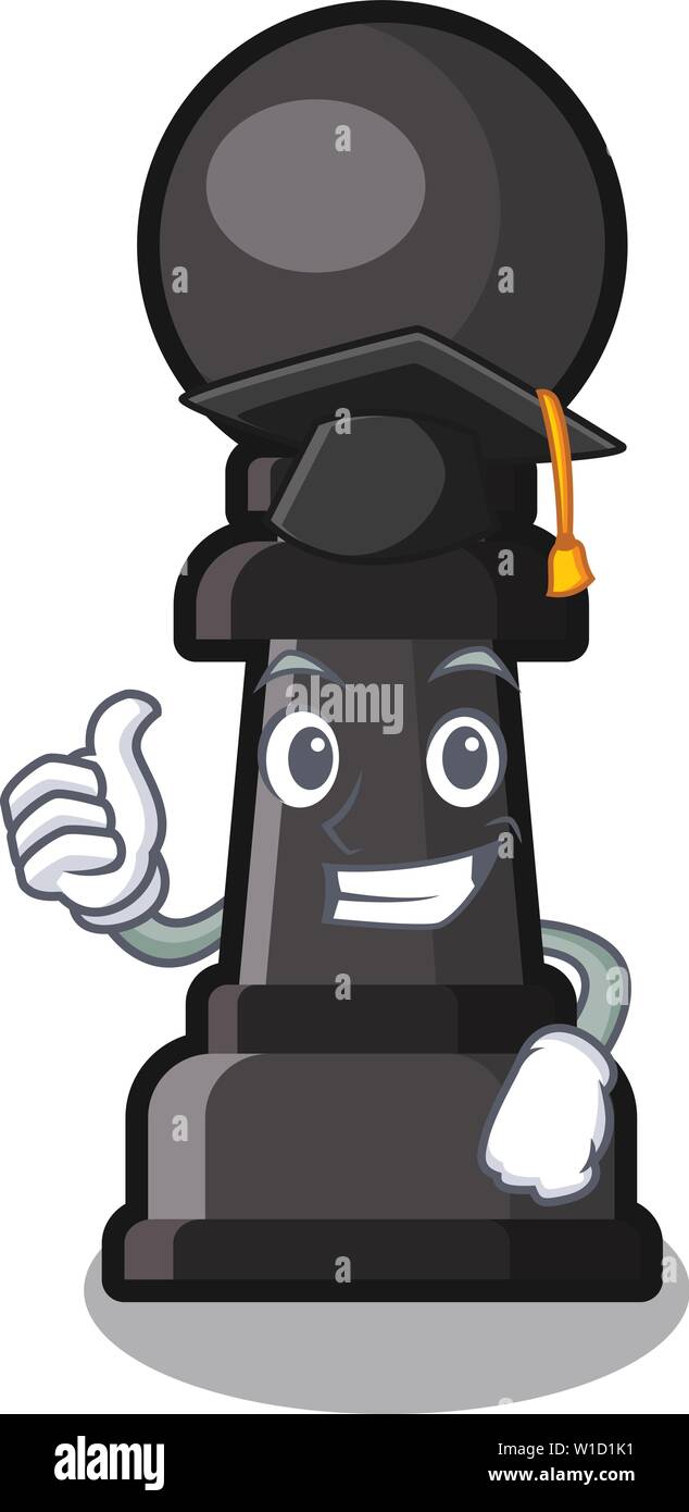 Graduation chess pawn toy the shape mascot Stock Vector Image & Art - Alamy