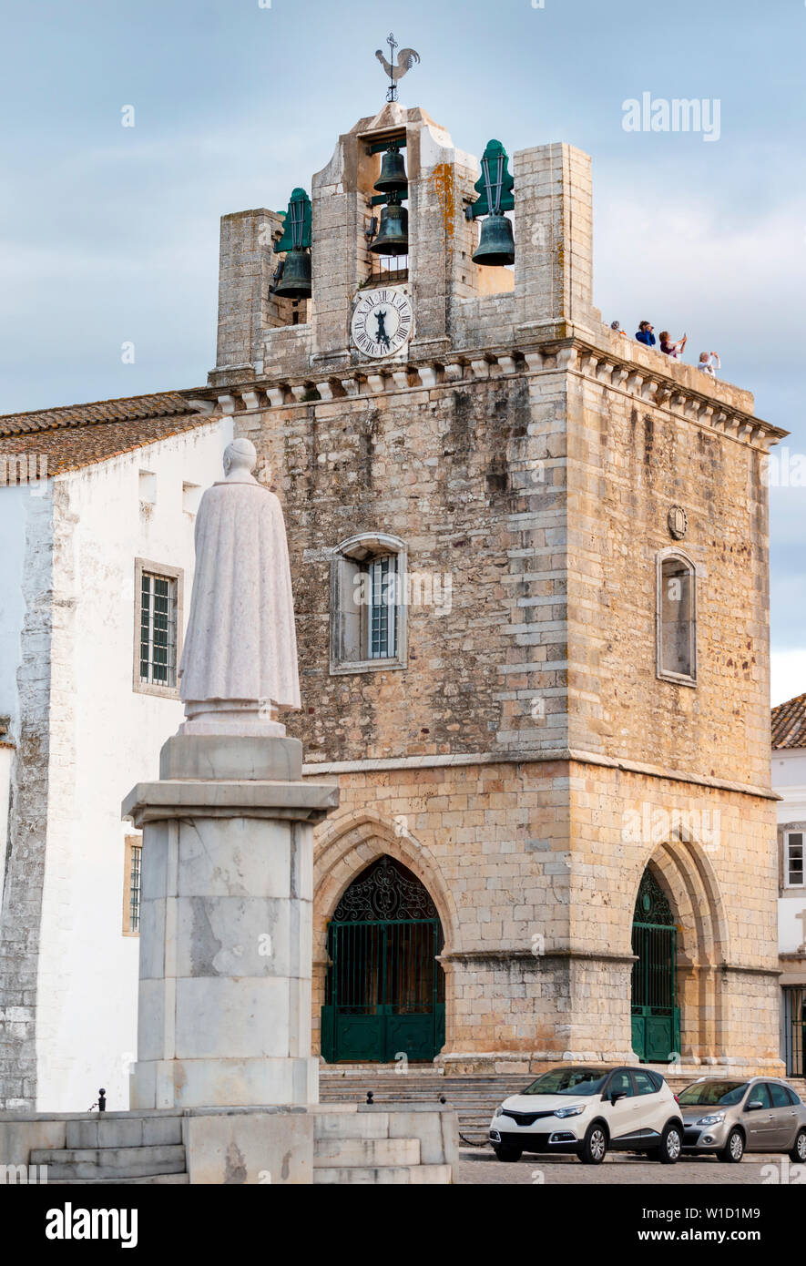View of the historical Church of Se located on Faro, Portugal Stock ...
