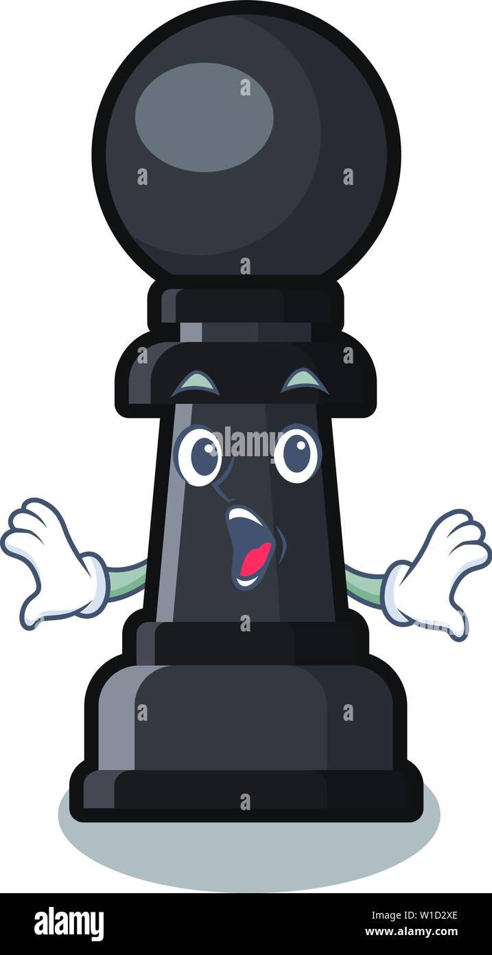 Surprised chess pawn in the cartoon shape Stock Vector Image & Art - Alamy