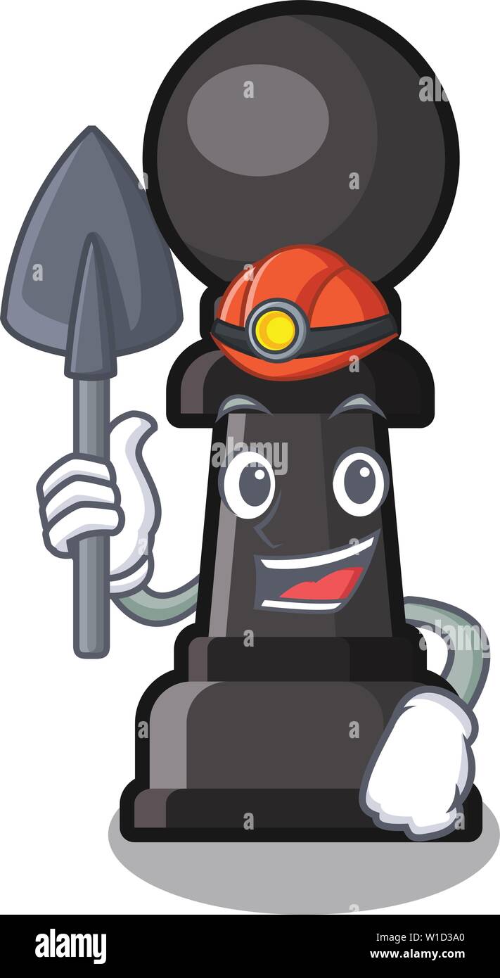 Miner chess pawn in the cartoon shape Stock Vector Image & Art - Alamy