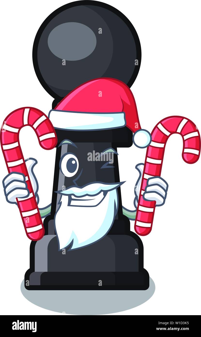 Santa with candy chess pawn on in the character Stock Vector Image ...