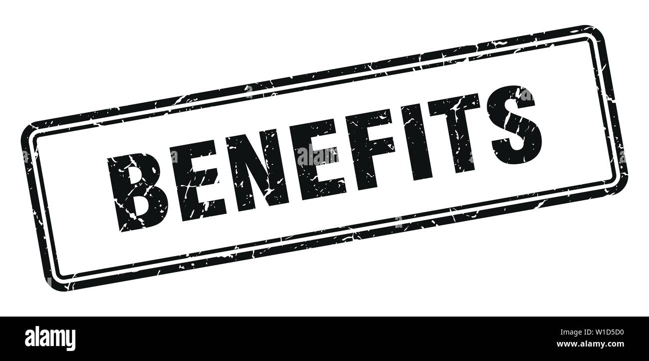 benefits stamp. benefits square grunge sign. benefits Stock Vector ...