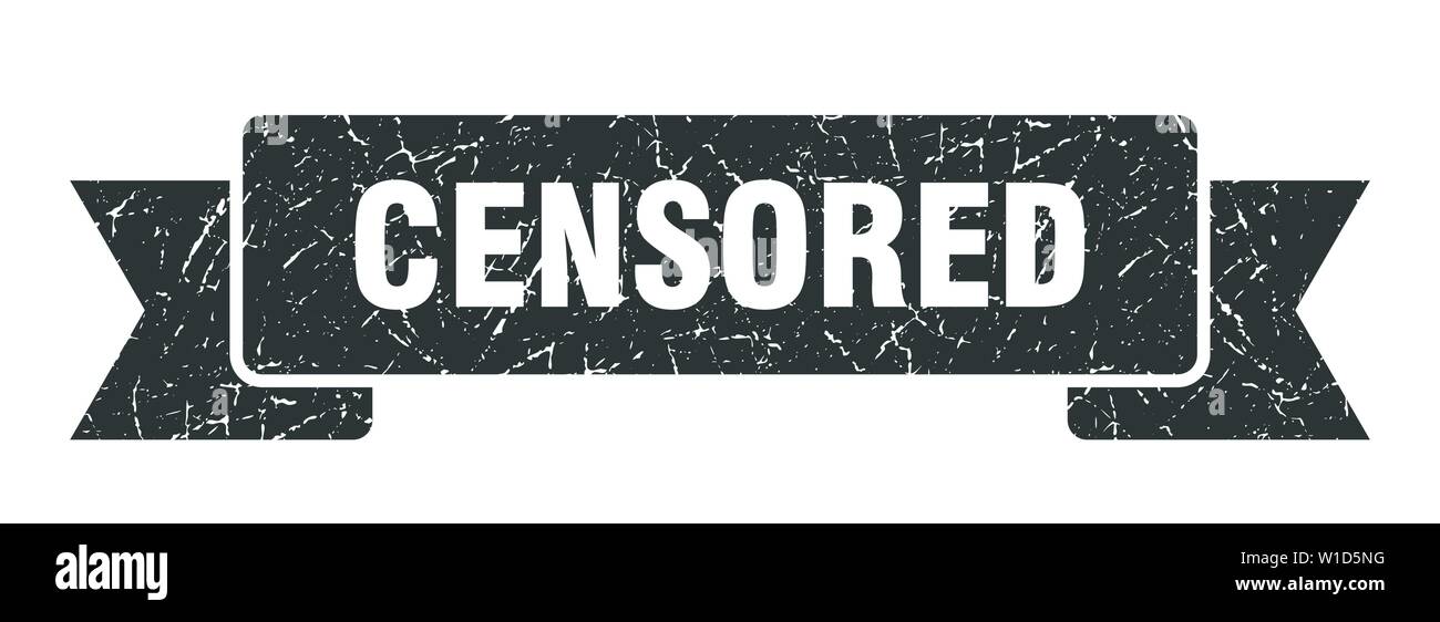 censored grunge ribbon. censored sign. censored banner Stock Vector ...