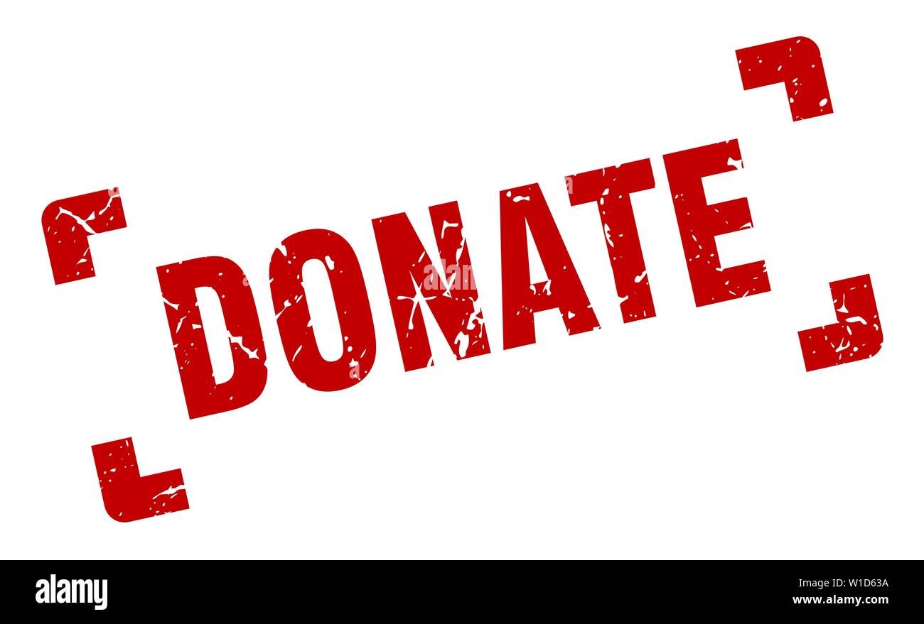 donate stamp. donate square grunge sign. donate Stock Vector Image ...