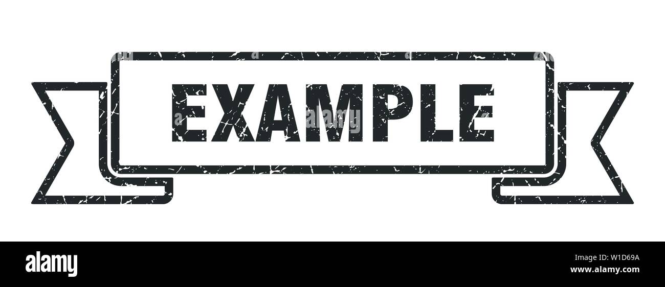 example grunge ribbon. example sign. example banner Stock Vector Image ...