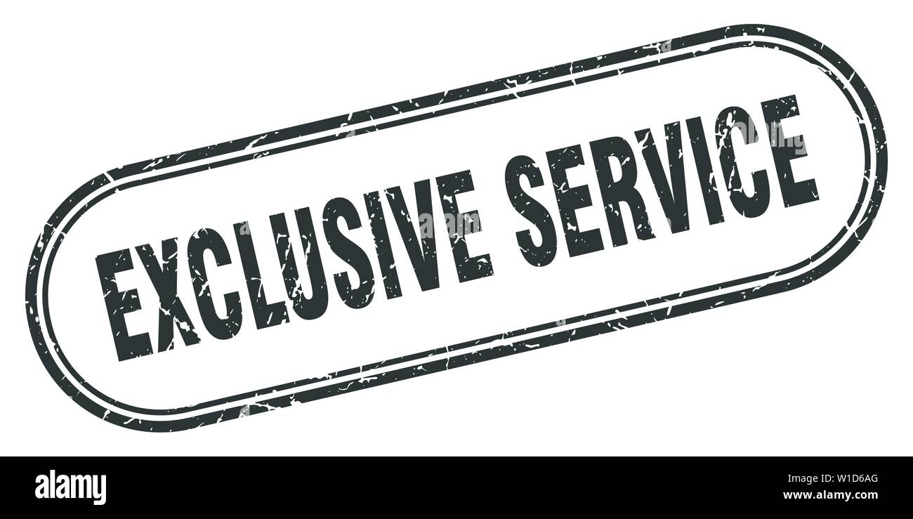 exclusive service stamp. exclusive service square grunge sign ...