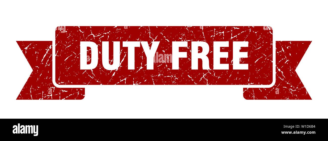 duty free grunge ribbon. duty free sign. duty free banner Stock Vector ...
