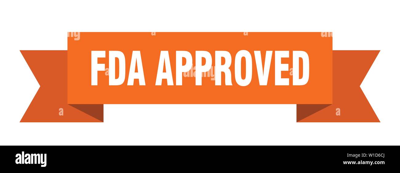 fda approved ribbon. fda approved isolated sign. fda approved banner ...