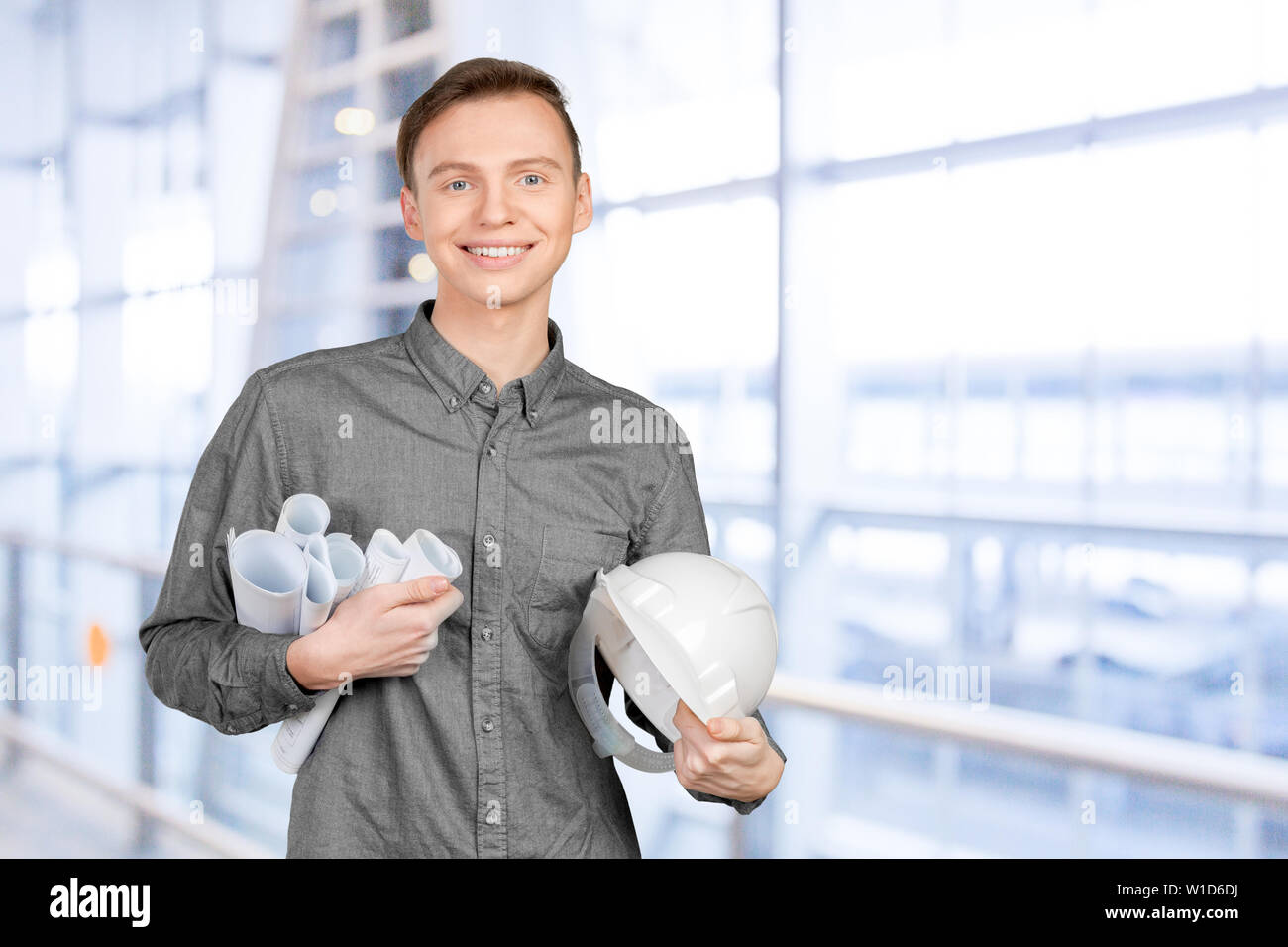 Portrait Of Architect Man Stock Photo - Alamy