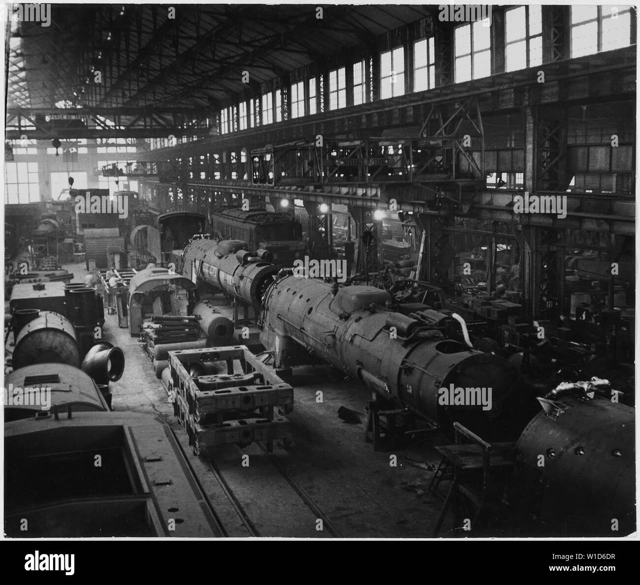 France. Overall view of the locomotive section of the Mechanical ...