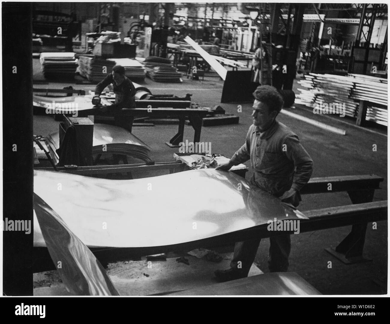 France. Lamination of the hot aluminum and light alloy into sheets 90 ...