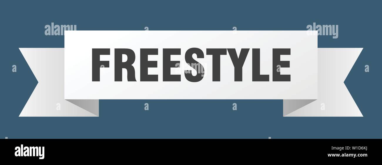 freestyle ribbon. freestyle isolated sign. freestyle banner Stock ...