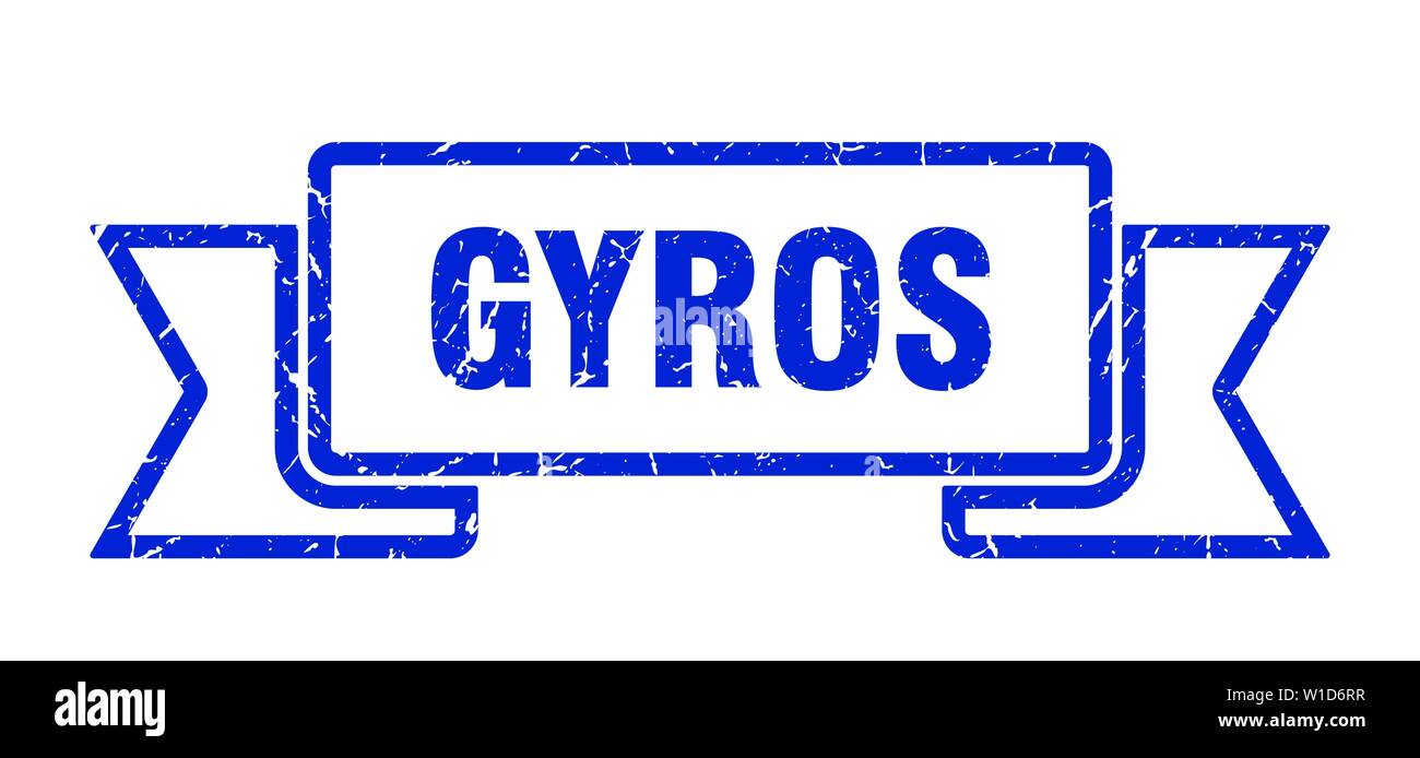 gyros grunge ribbon. gyros sign. gyros banner Stock Vector Image & Art ...