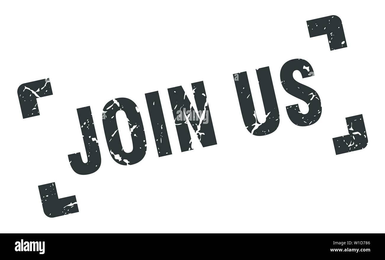 join us stamp. join us square grunge sign. join us Stock Vector Image ...