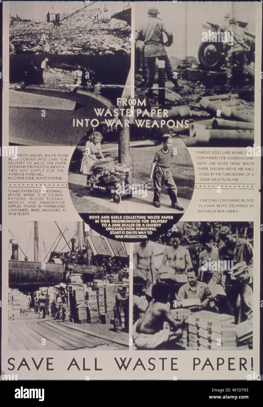 From Waste Paper into War Weapons Stock Photo - Alamy