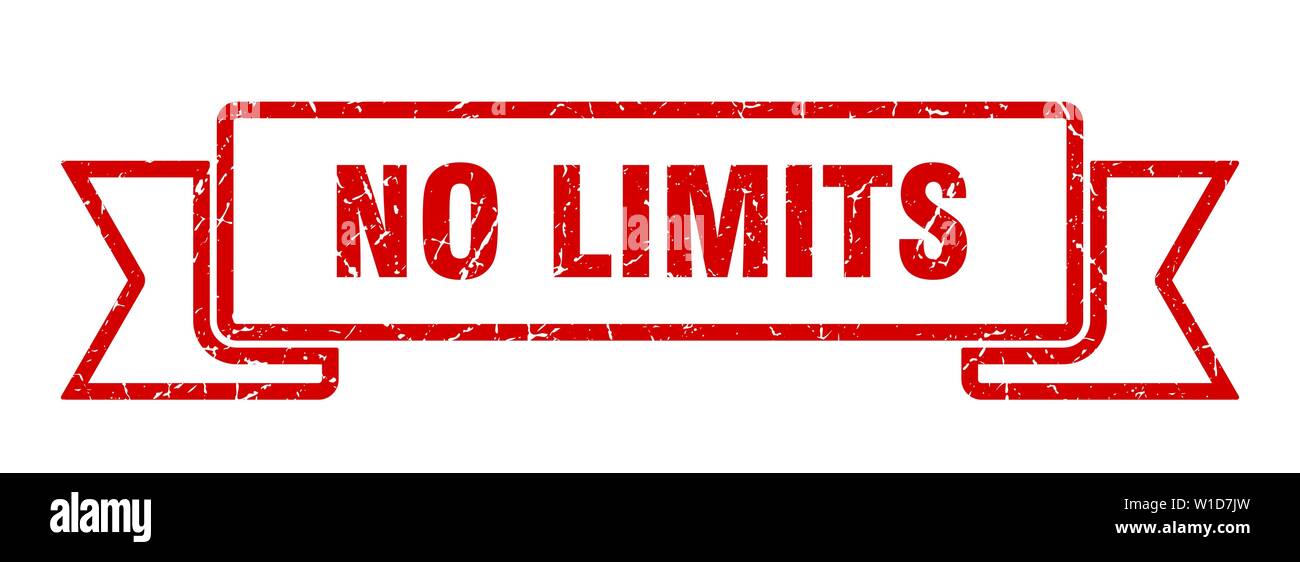no limits grunge ribbon. no limits sign. no limits banner Stock Vector ...