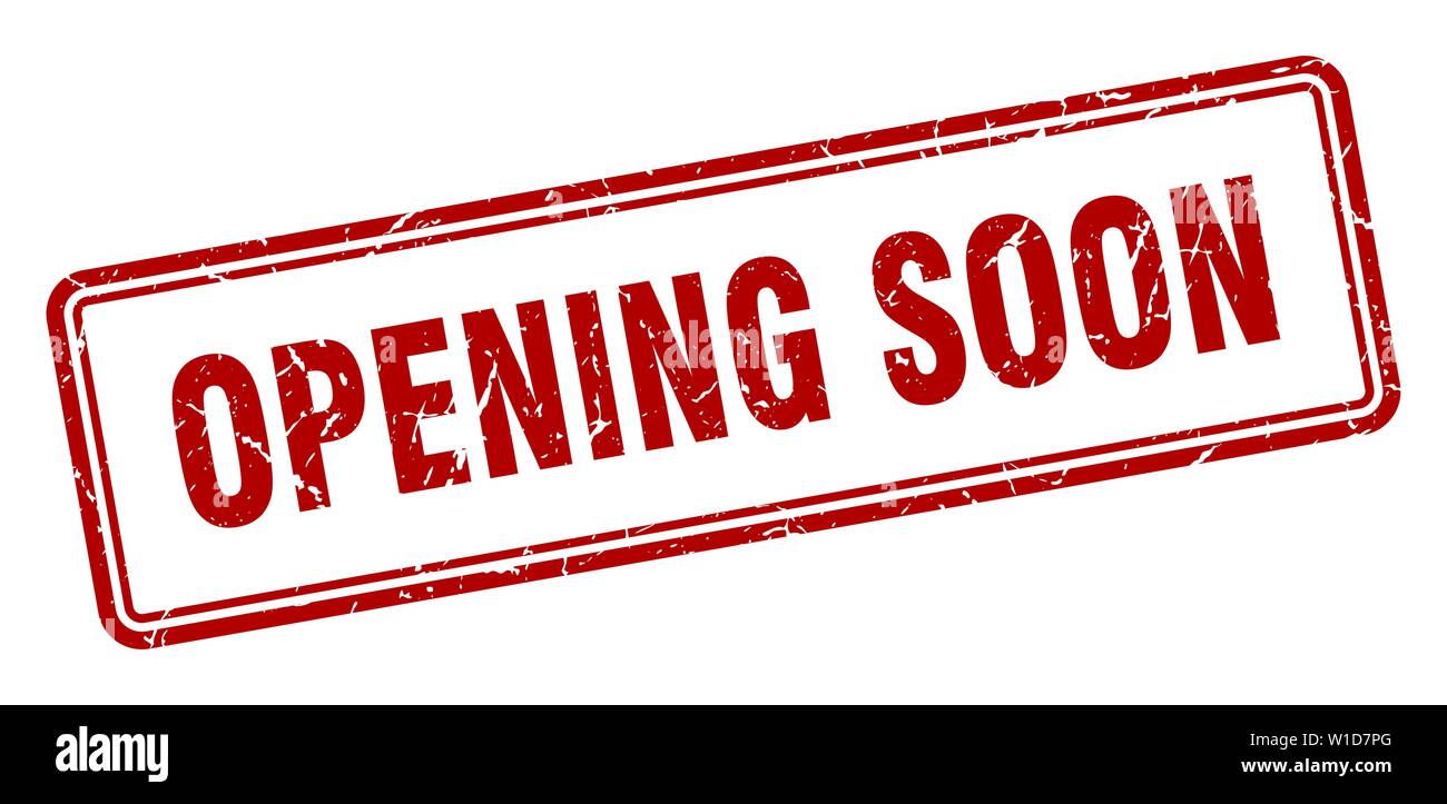 opening soon stamp. opening soon square grunge sign. opening soon Stock ...