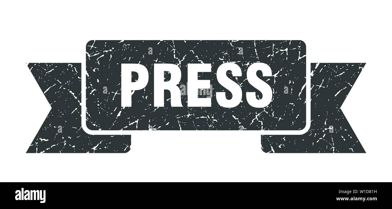 press grunge ribbon. press sign. press banner Stock Vector Image & Art ...