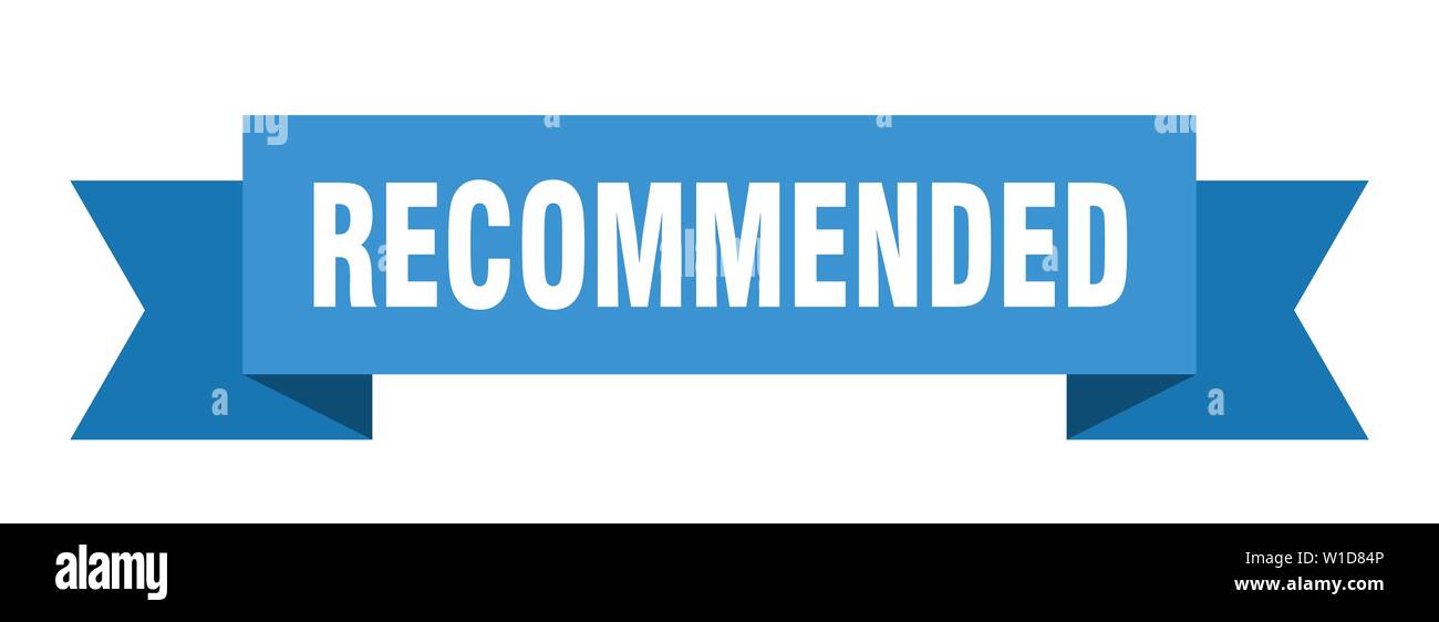 recommended ribbon. recommended isolated sign. recommended banner Stock ...