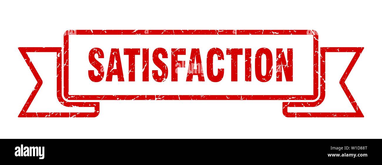 satisfaction grunge ribbon. satisfaction sign. satisfaction banner ...