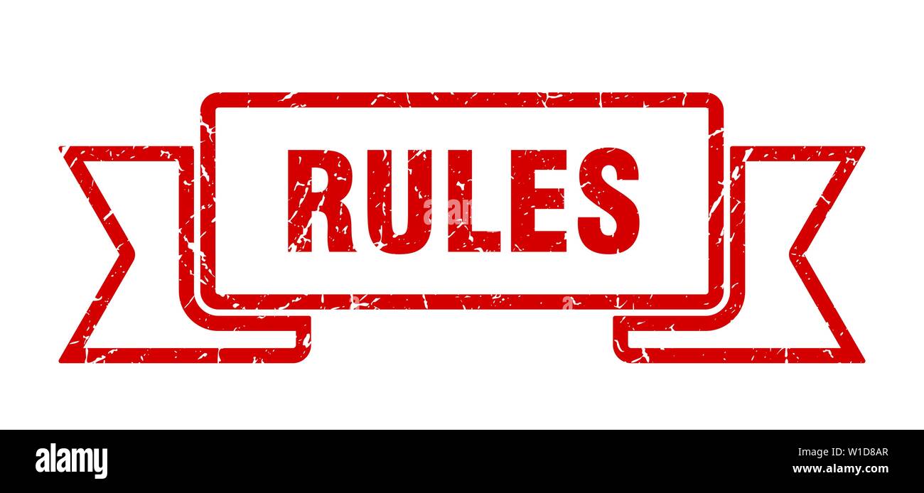 rules grunge ribbon. rules sign. rules banner Stock Vector Image & Art ...