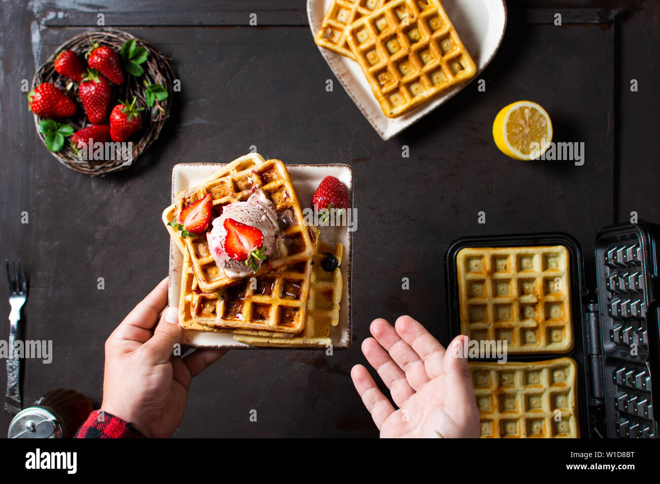 Top view freshly made hi-res stock photography and images - Alamy