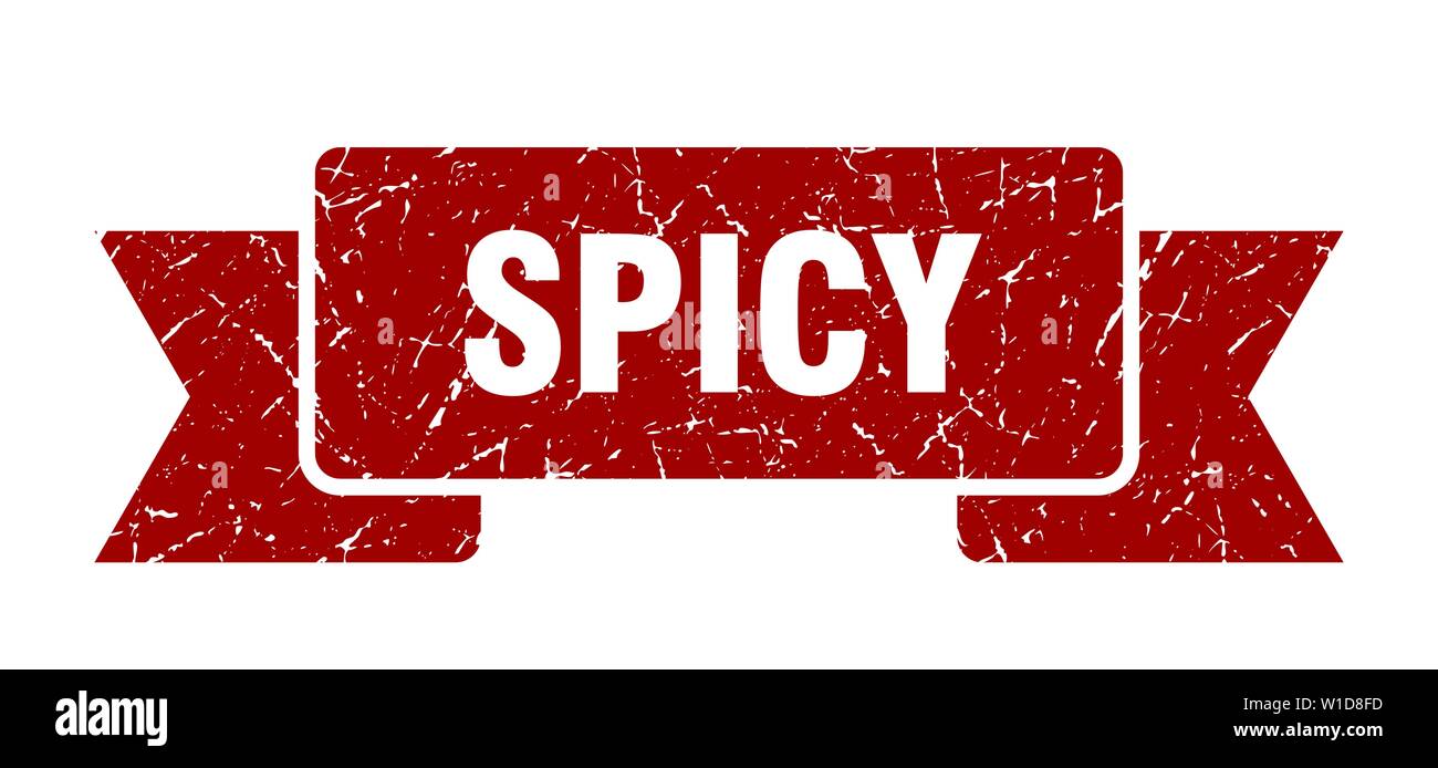 spicy grunge ribbon. spicy sign. spicy banner Stock Vector Image & Art ...