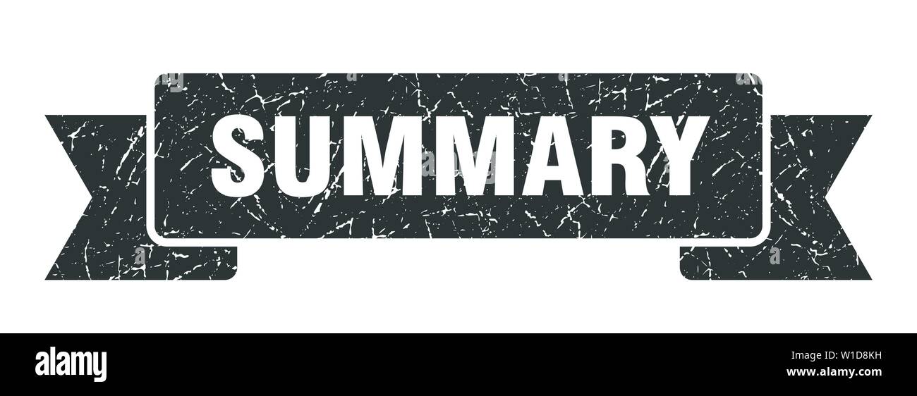 summary grunge ribbon. summary sign. summary banner Stock Vector Image ...