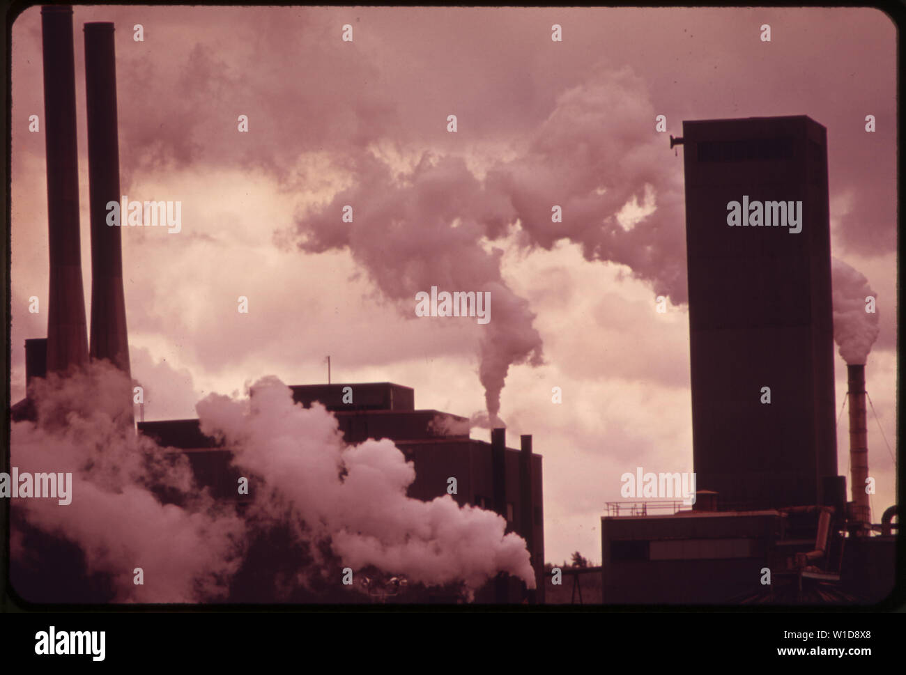 GEORGIA PACIFIC PAPER PLANT ON ST. CROIX RIVER IN WOODLAND Stock Photo ...