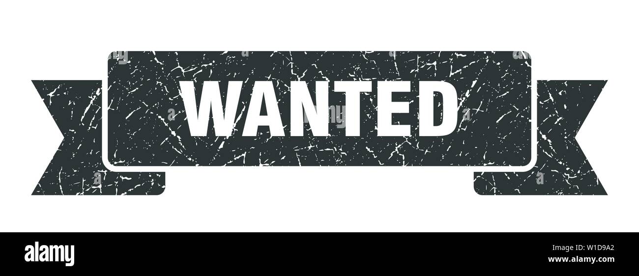 wanted grunge ribbon. wanted sign. wanted banner Stock Vector Image ...