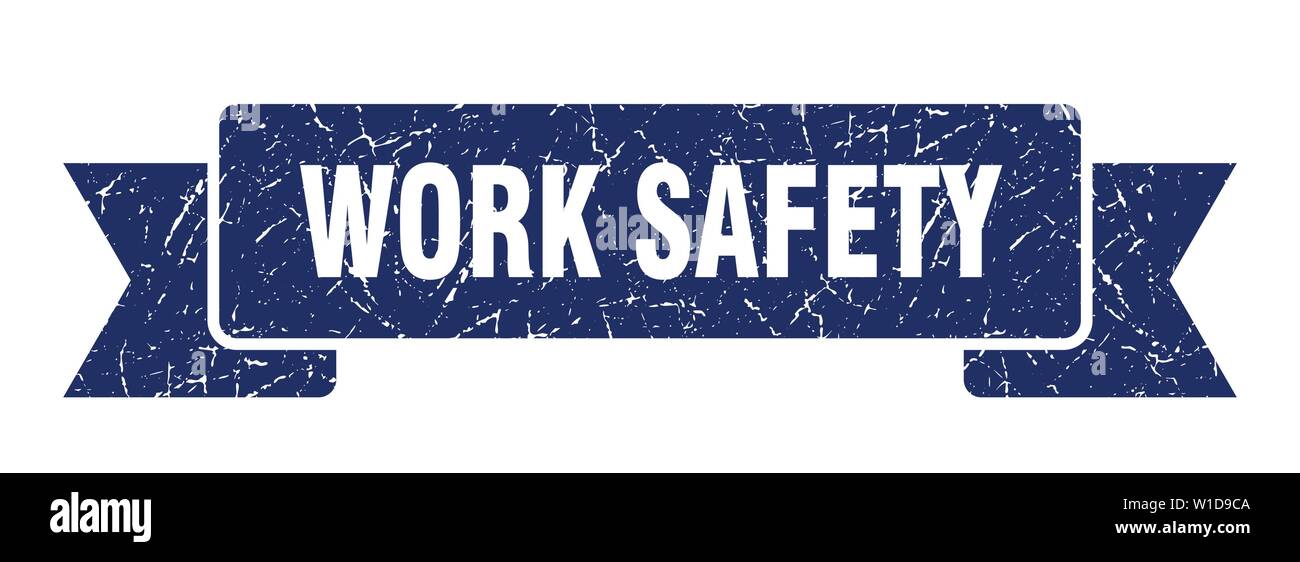 work safety grunge ribbon. work safety sign. work safety banner Stock ...
