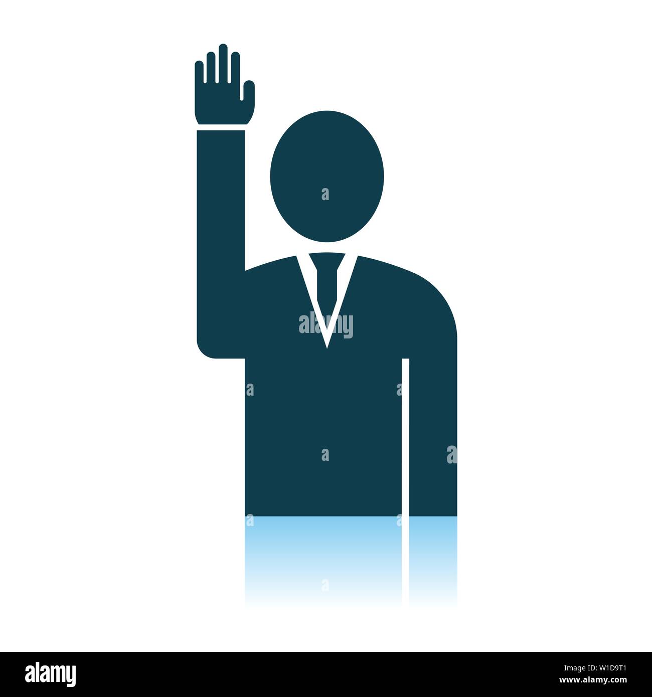 Voting Man Icon. Shadow Reflection Design. Vector Illustration Stock ...