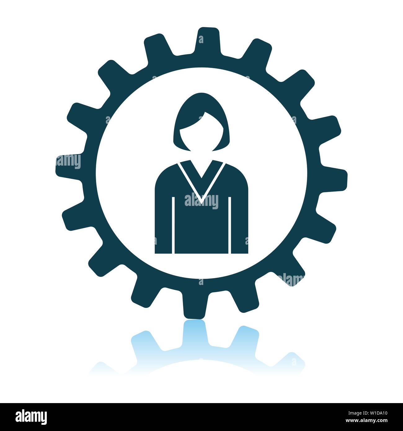 Teamwork Icon. Shadow Reflection Design. Vector Illustration Stock ...