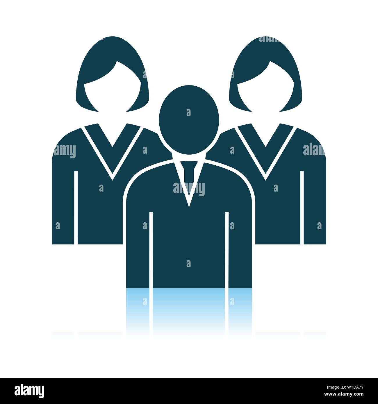 Corporate Team Icon. Shadow Reflection Design. Vector Illustration ...