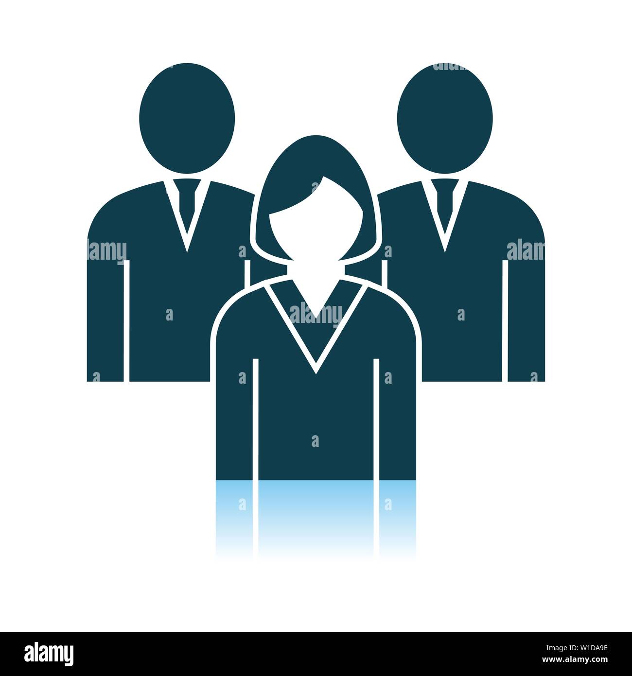 Corporate Team Icon. Shadow Reflection Design. Vector Illustration ...