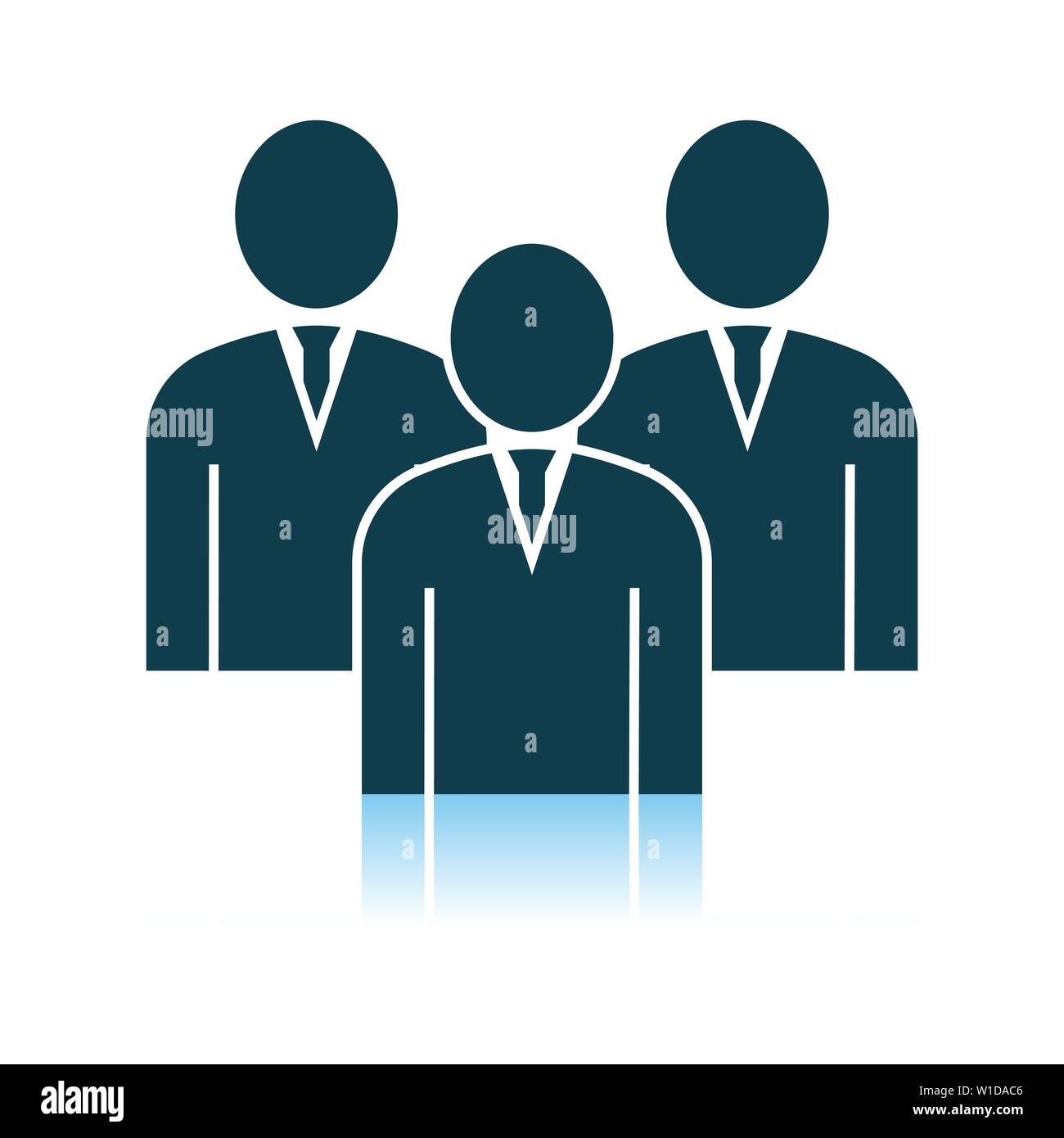 Corporate Team Icon. Shadow Reflection Design. Vector Illustration ...