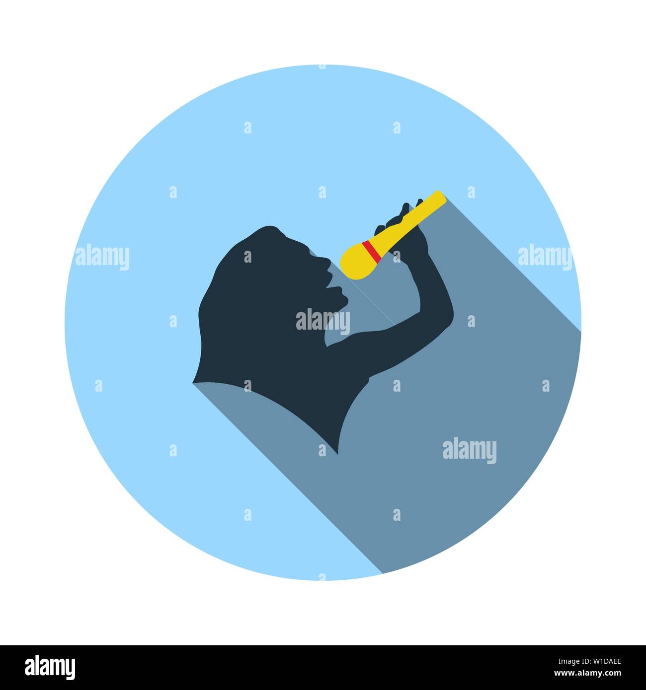 Stencil woman singing Cut Out Stock Images & Pictures - Alamy